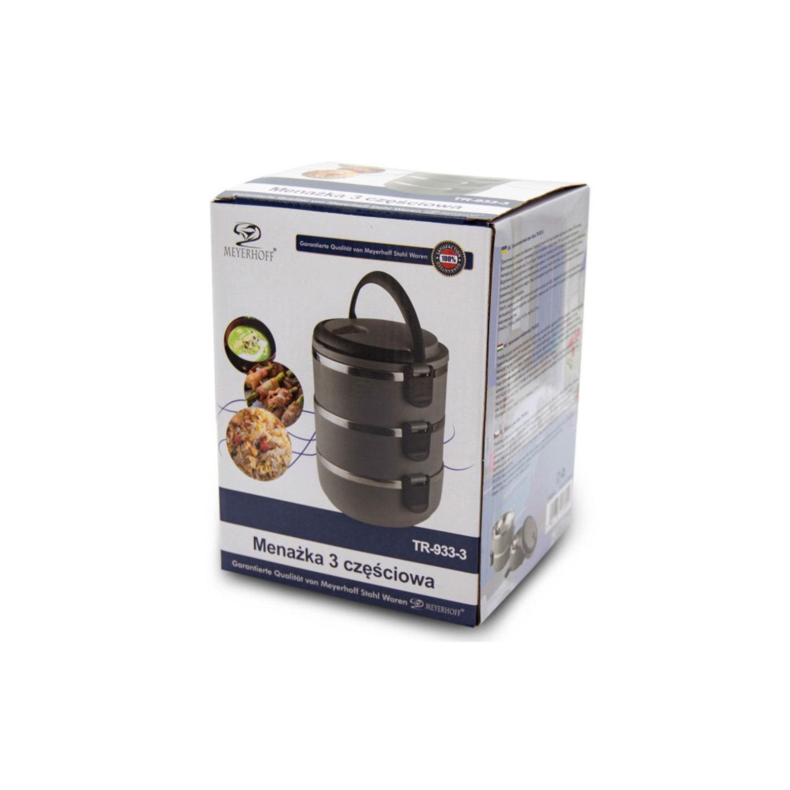 Termos obiadowy 3 częściowy menażka z uchwytem pojemnik na obiad Meyerhoff TR-933-3